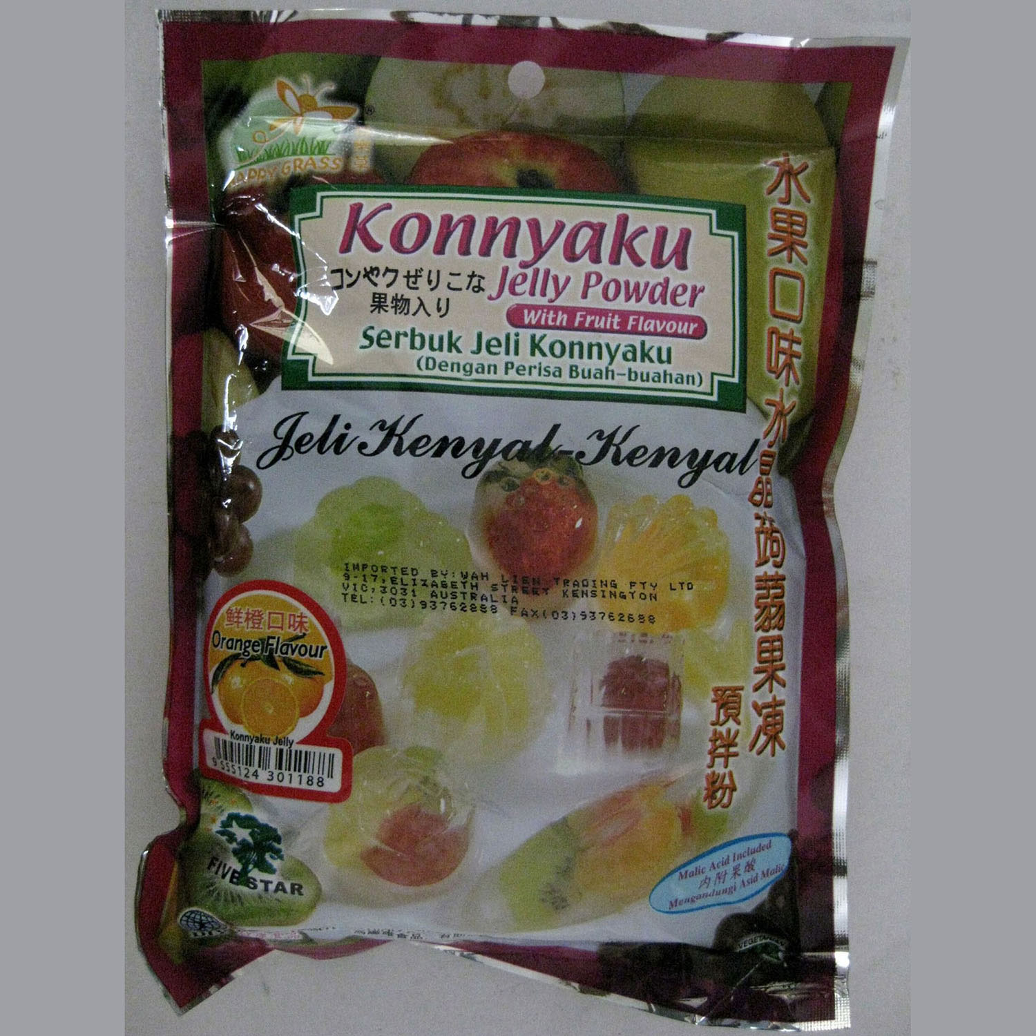 Konnyaku Jelly Powder Orange 250g/30 - Wah Lien